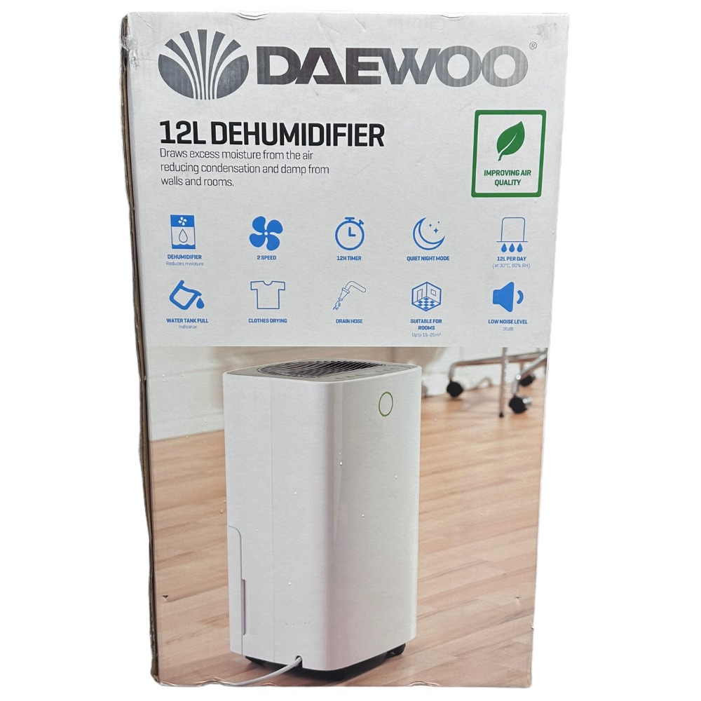 New New: Daewoo 12L Dehumidifier - Own4Less